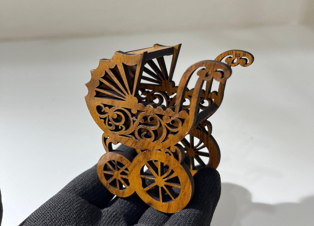 Miniature Handcrafted Wooden Mini Cart ,vintage Elegance on Wheels ...