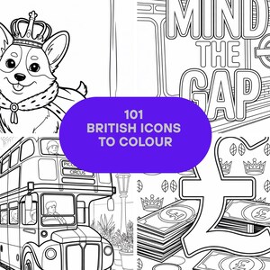 101 UK Colouring Pages – British Landmarks, Food, Culture & Nature ...