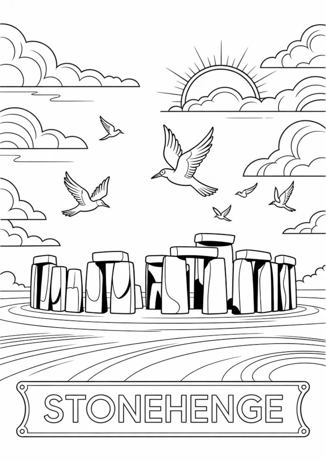 101 UK Colouring Pages – British Landmarks, Food, Culture & Nature ...