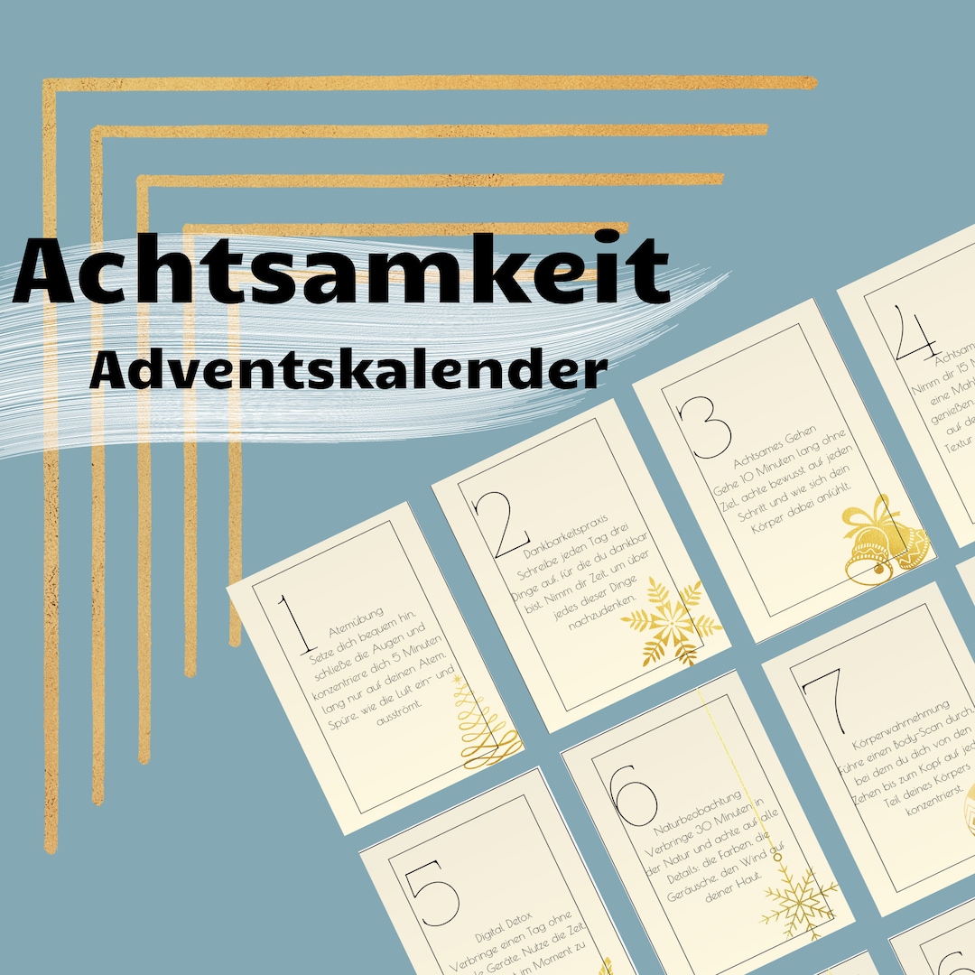 Mindfulness Advent Calendar to Print DIY Advent Calendar Filling With ...
