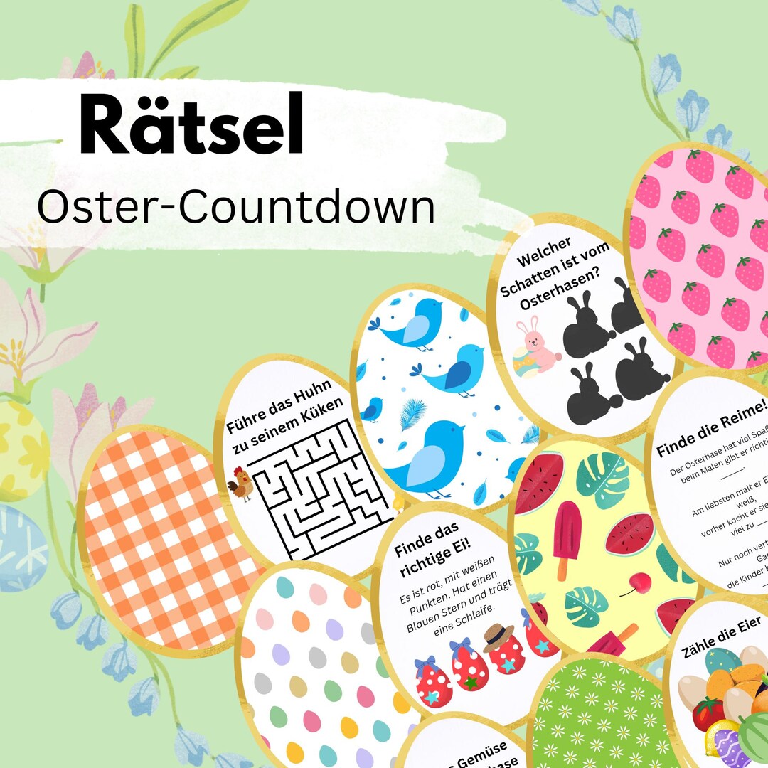 Easter Countdown to Print 20 Days of Puzzle Fun for the Whole Family ...