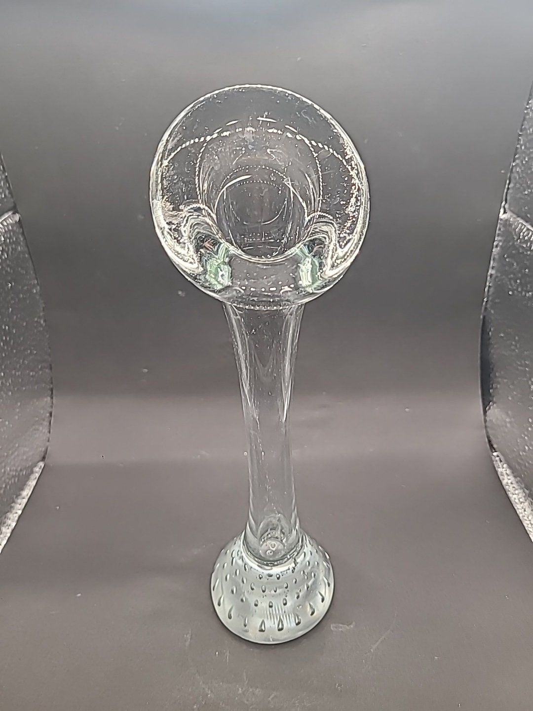 Vintage Jack in the Pulpit / Bone Controlled Bubble Clear Glass Vase ...