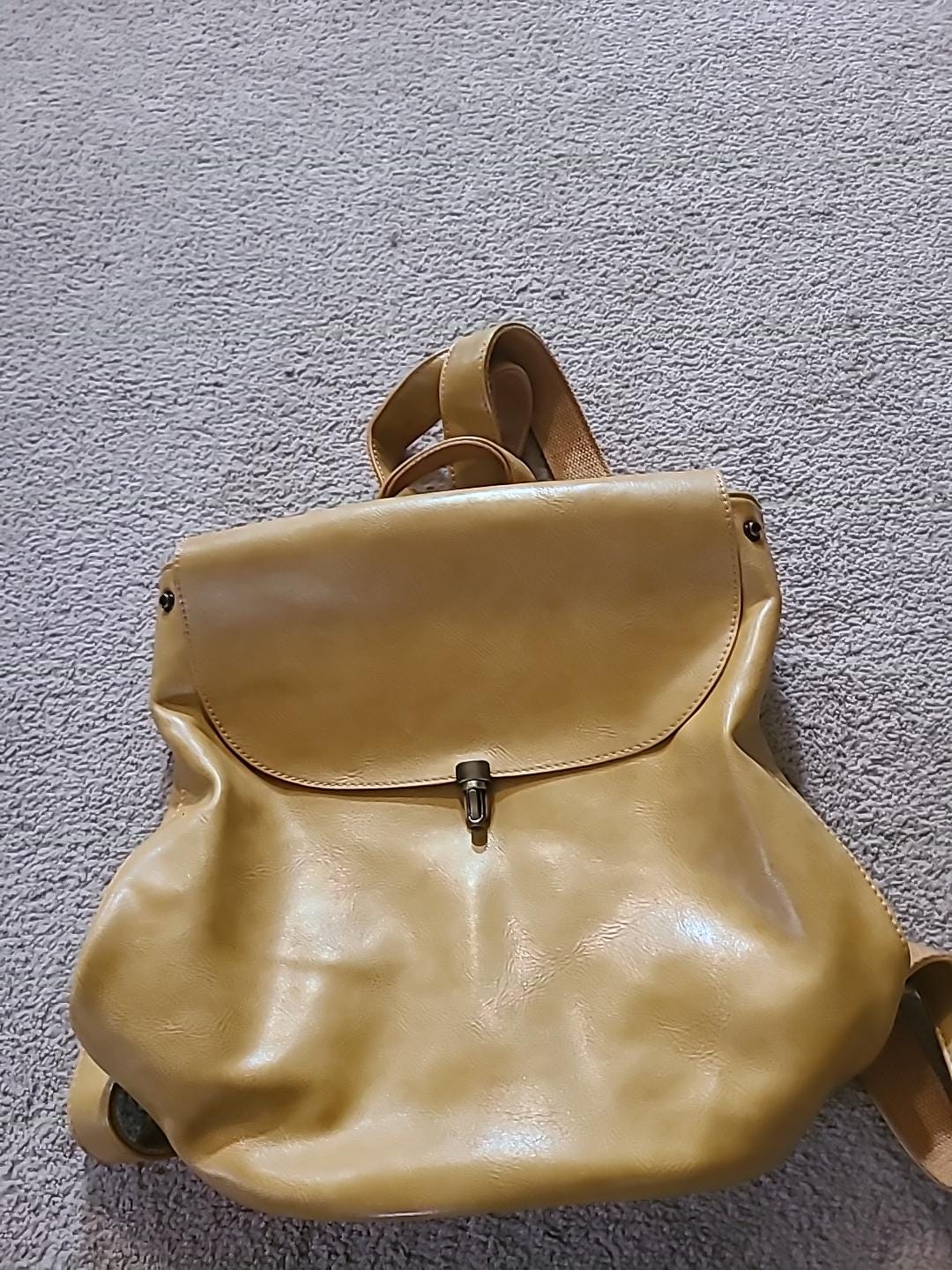 Backpack Joy Susan Collette in Dijon. Floral Inside. Vegan Leather.euc ...