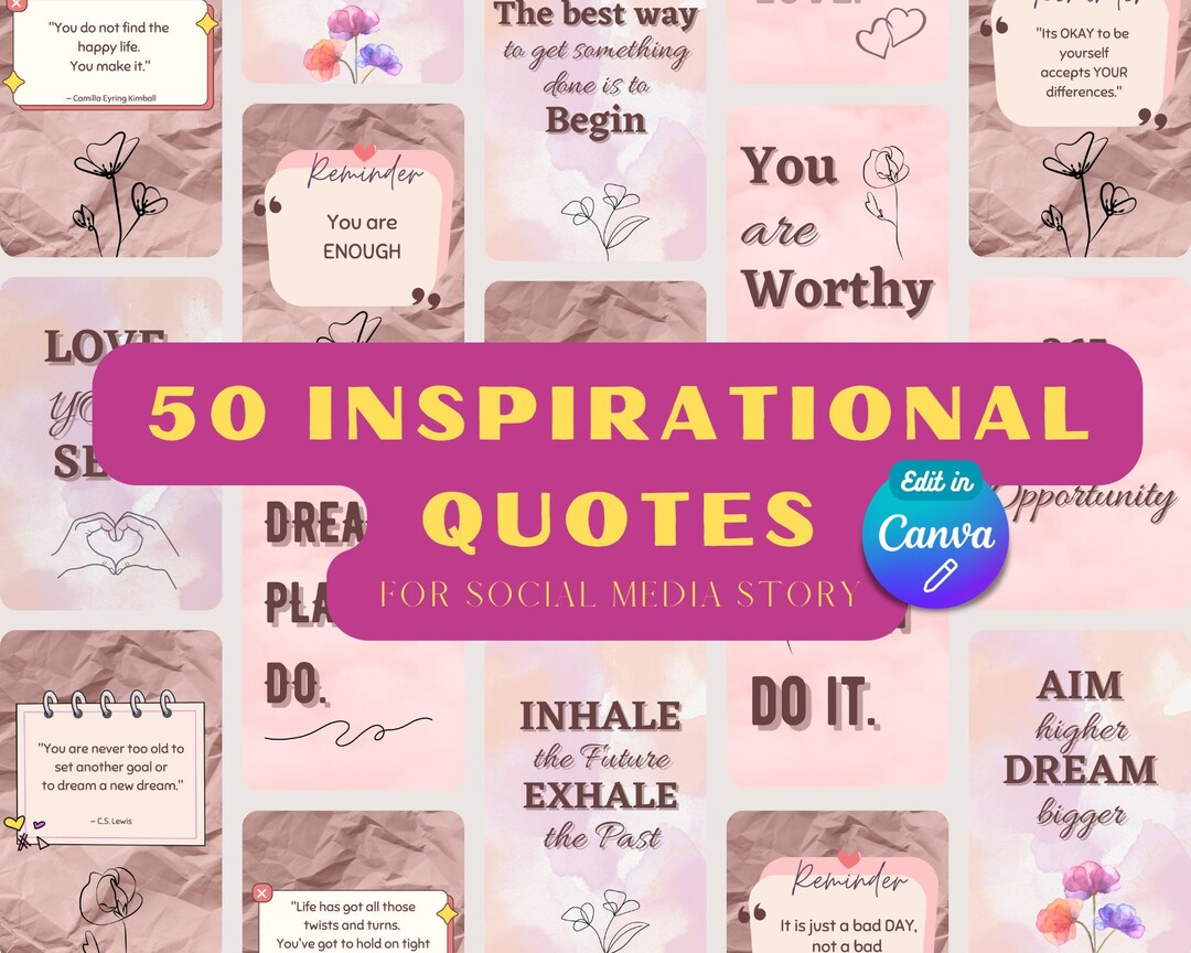 50 Inspirational Quotes in PINK BEIGE Shade | Spread Positivity ...