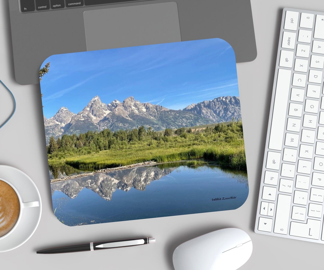 Custom Mouse Pad Tetons Reflection Print Mouse Pad Nature Scene Mouse ...