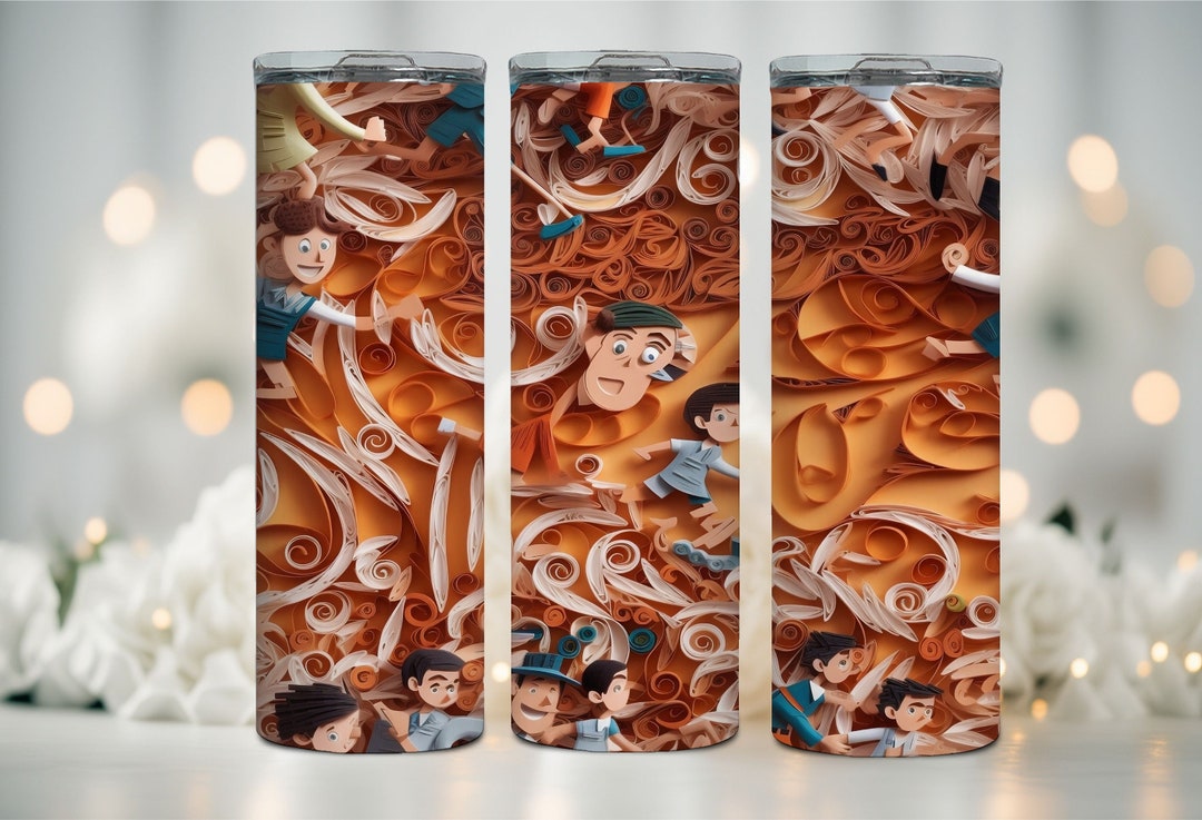 3D Tumbler Wrap Template 20oz Skinny Straight Tumbler 300 - Etsy