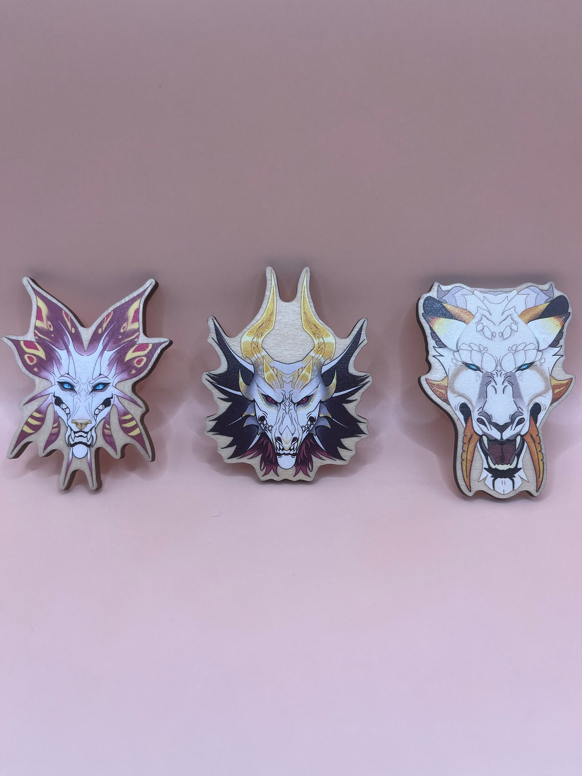 Monster Hunter MHR Inspired Wooden Pins - Etsy