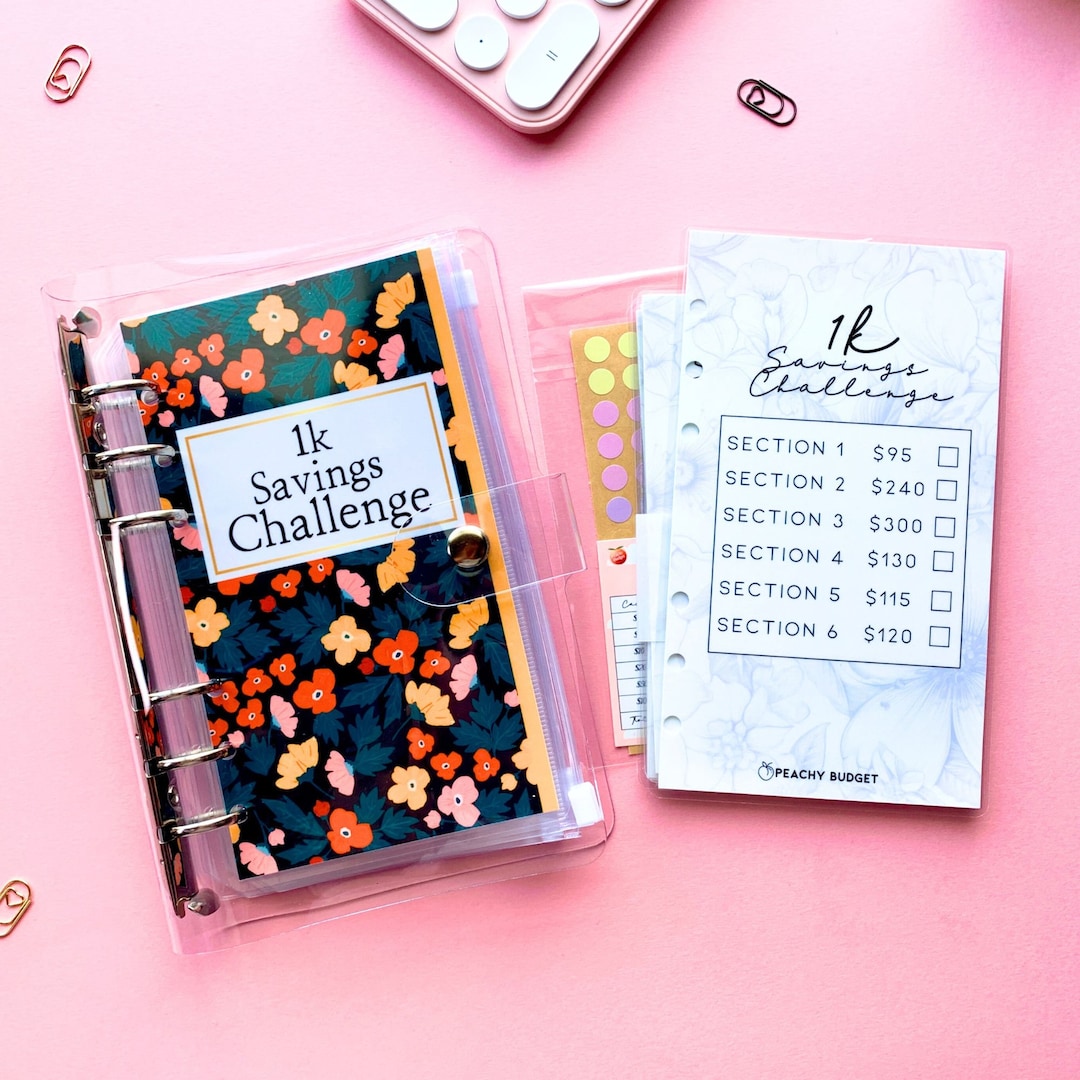 1,000 Savings Budget Binder 1k Savings Challenge Binder 1k Money ...