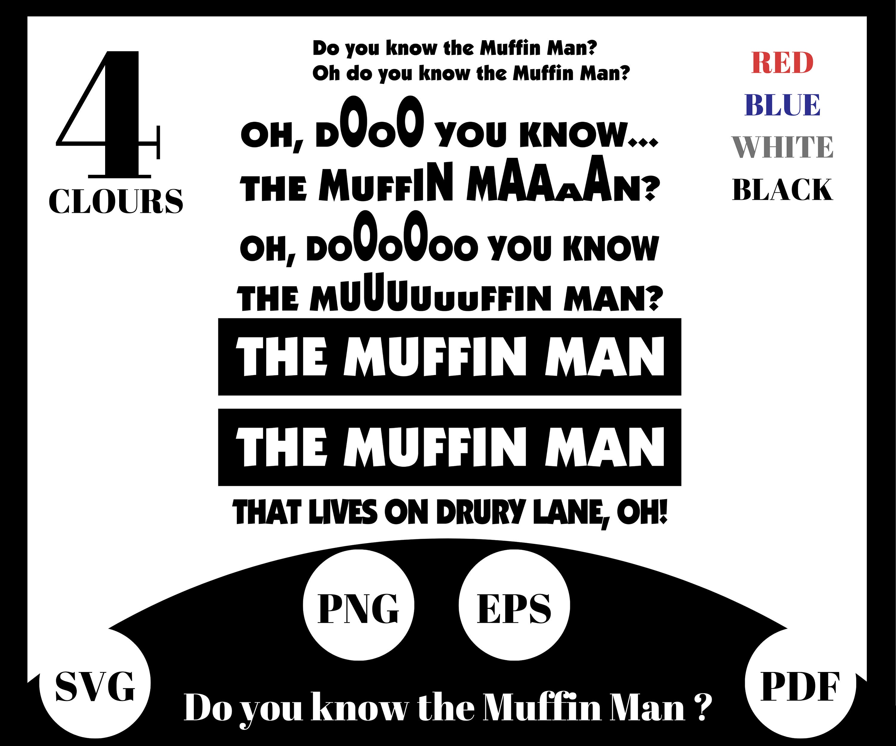 Conoces el Muffin Man SVG Muffin Man SVG Drury Lane PNG la - Etsy México Conoces el Muffin Man SVG Muffin Man SVG Drury Lane PNG la - Etsy México