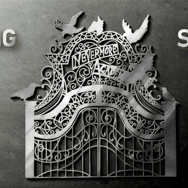 Wednesday Addams Nevermore Gate - Etsy