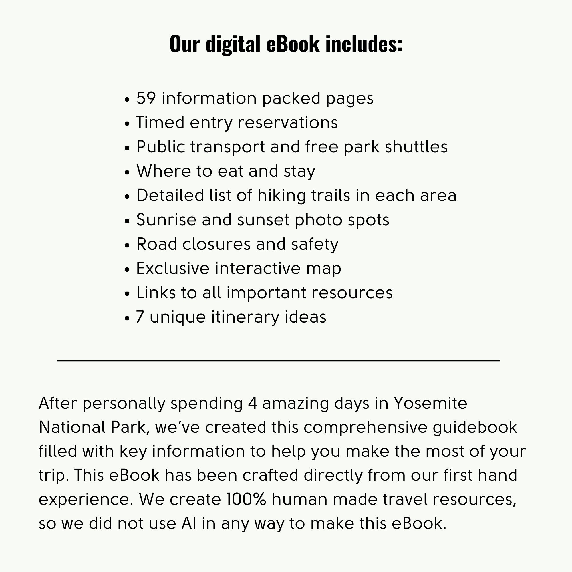 Yosemite National Park Guidebook (digital Ebook) - Etsy