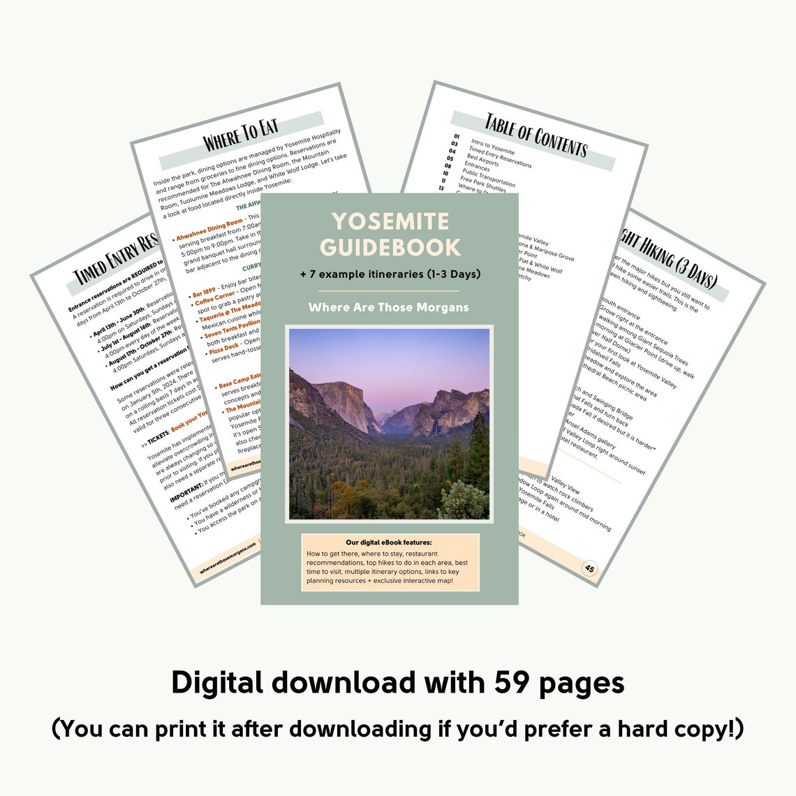 Yosemite National Park Guidebook (digital Ebook) - Etsy