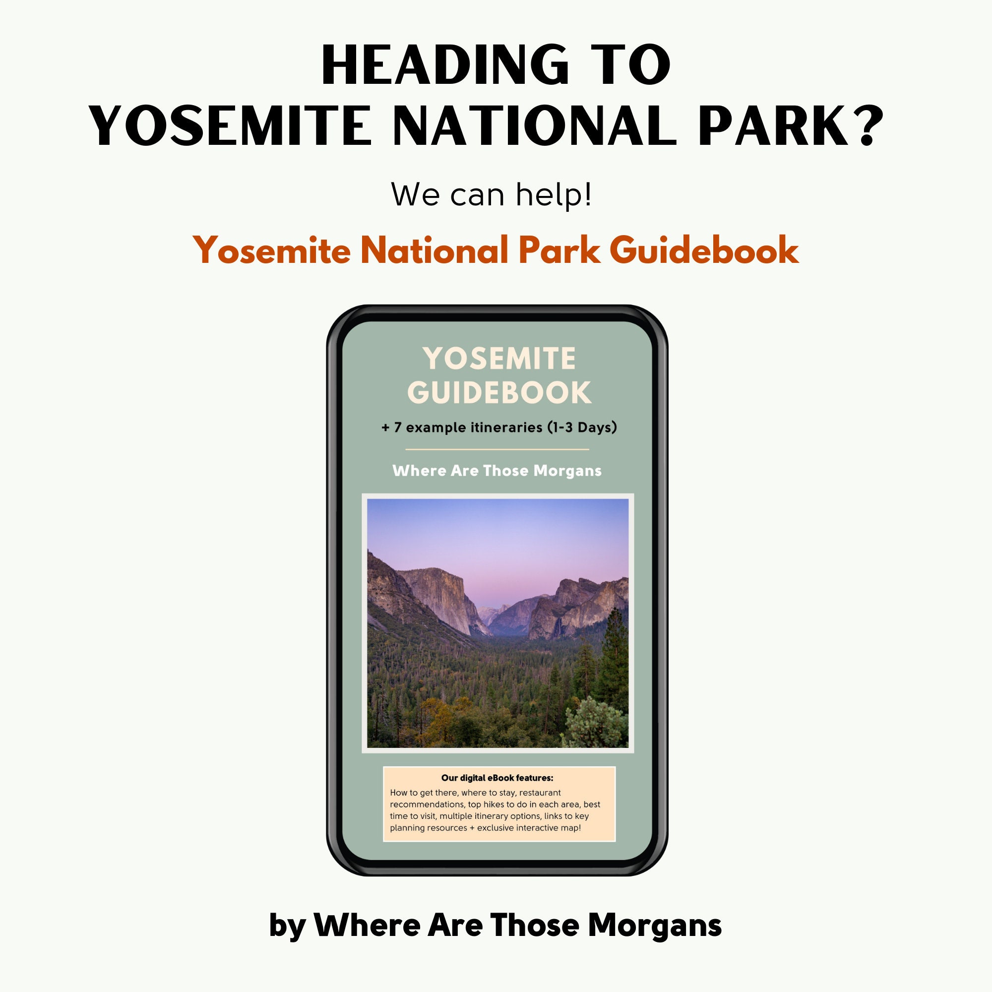 Yosemite National Park Guidebook (digital Ebook) - Etsy