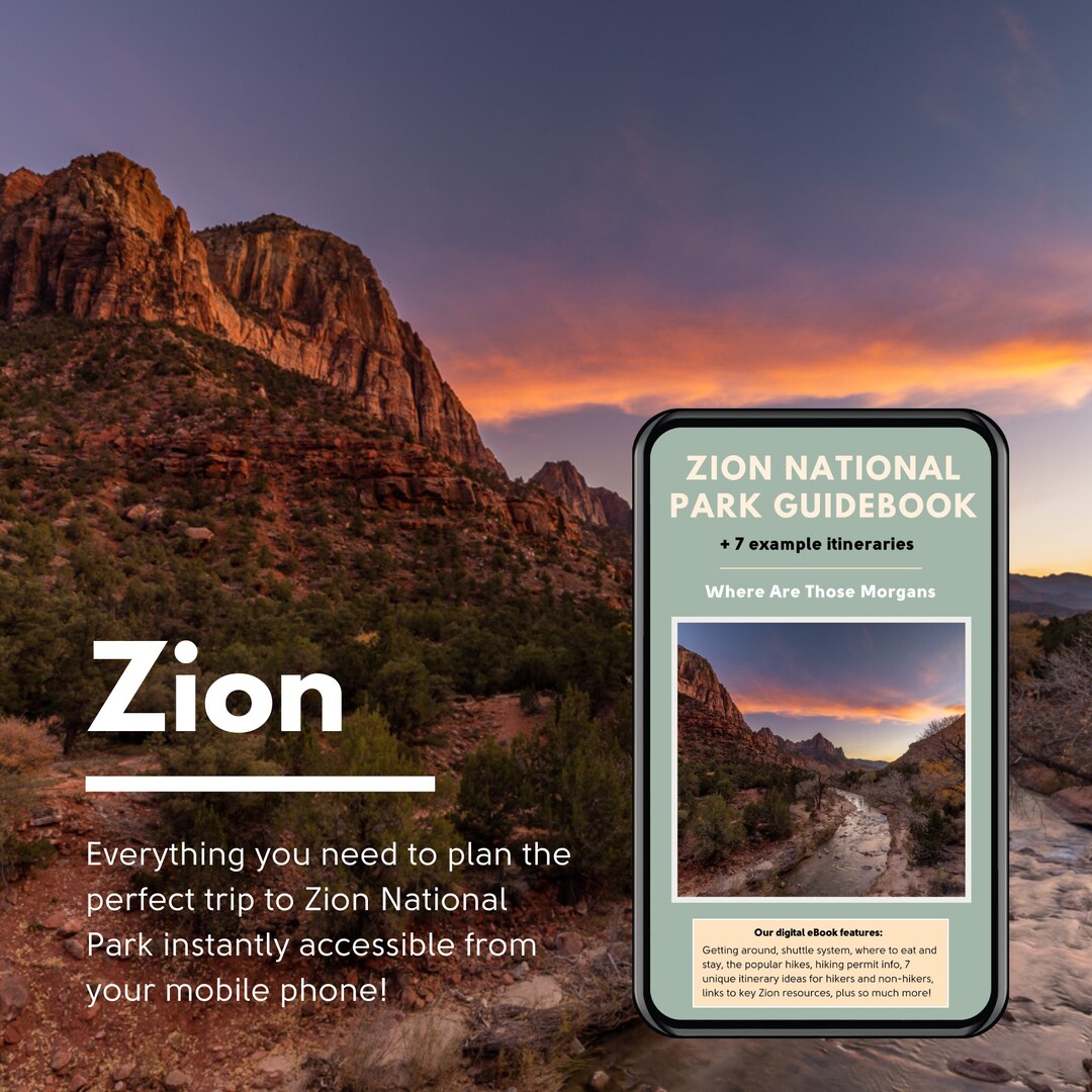 Zion National Park Guidebook (digital Ebook) - Etsy