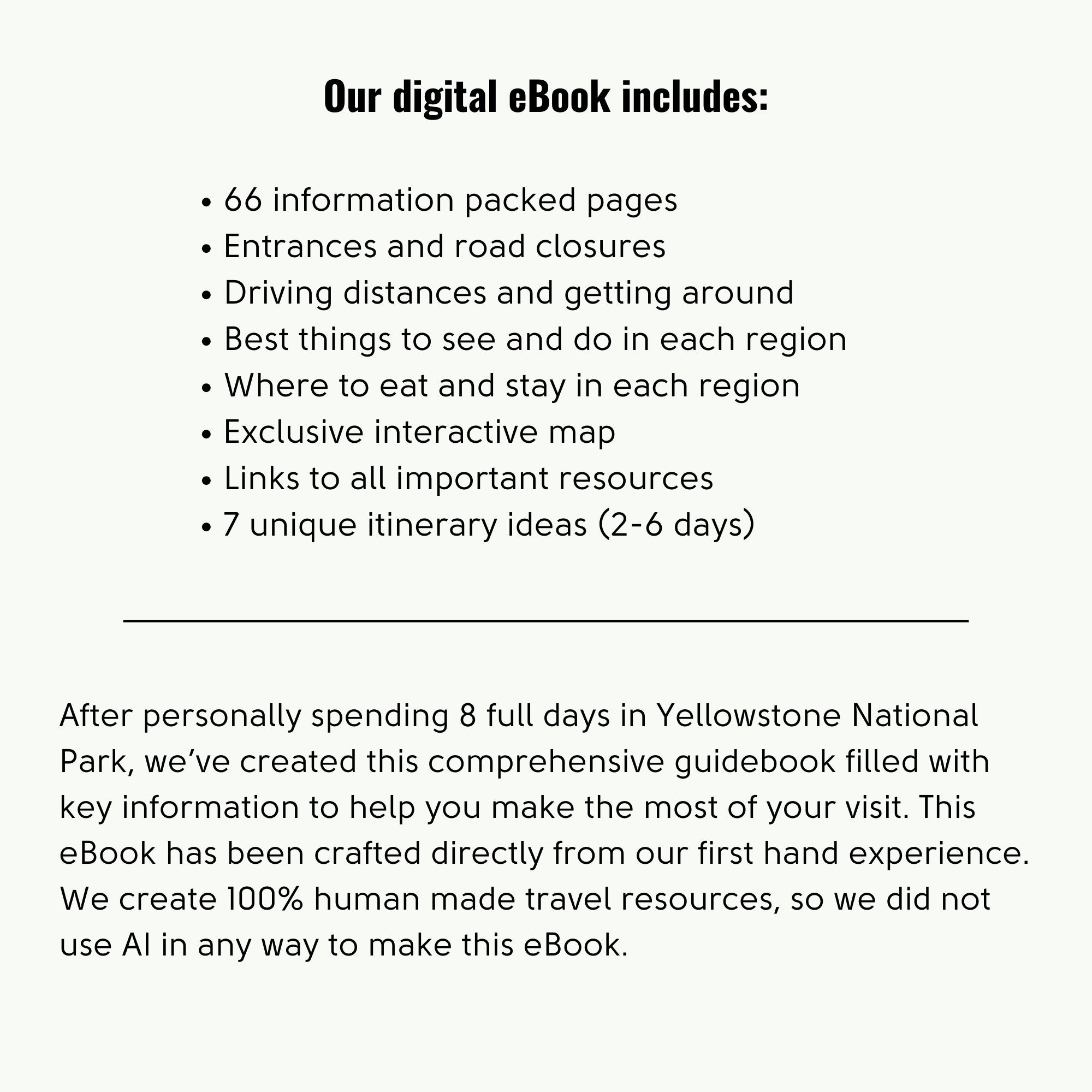 Yellowstone National Park Guidebook (digital Ebook) - Etsy