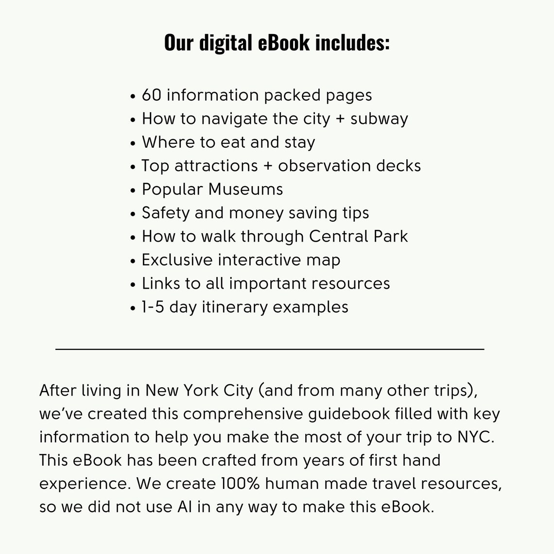 New York City Travel Guidebook (digital Ebook) - Etsy