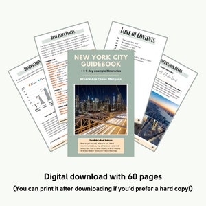 New York City Travel Guidebook (digital Ebook) - Etsy