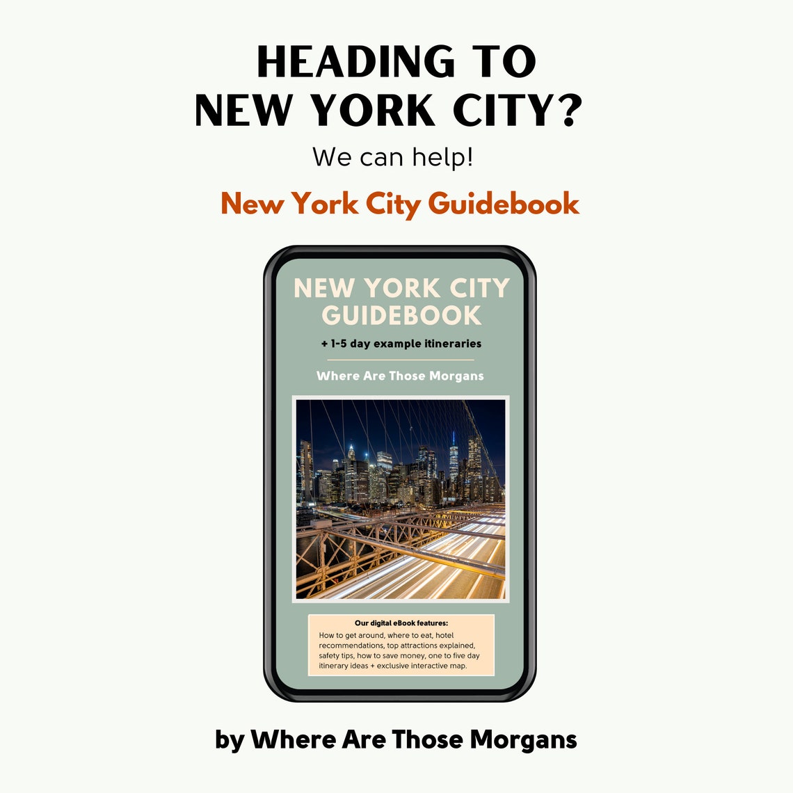 New York City Travel Guidebook (digital Ebook) - Etsy