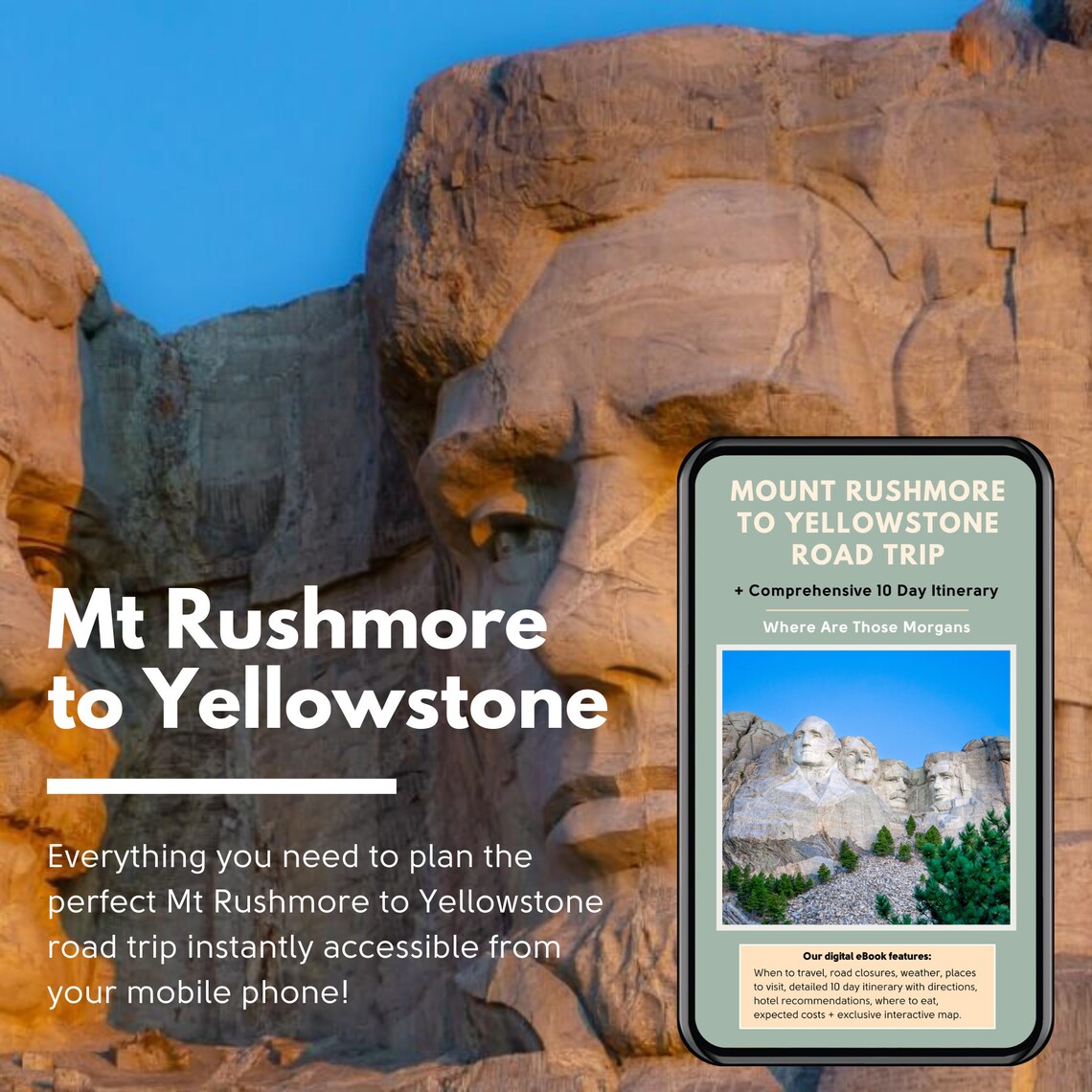 Mount Rushmore to Yellowstone Road Trip Itinerary (digital Ebook) - Etsy
