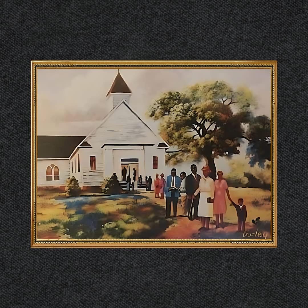 Sunday Worship Wall Art, Black Wall Art by Taylor Gurley, African ...