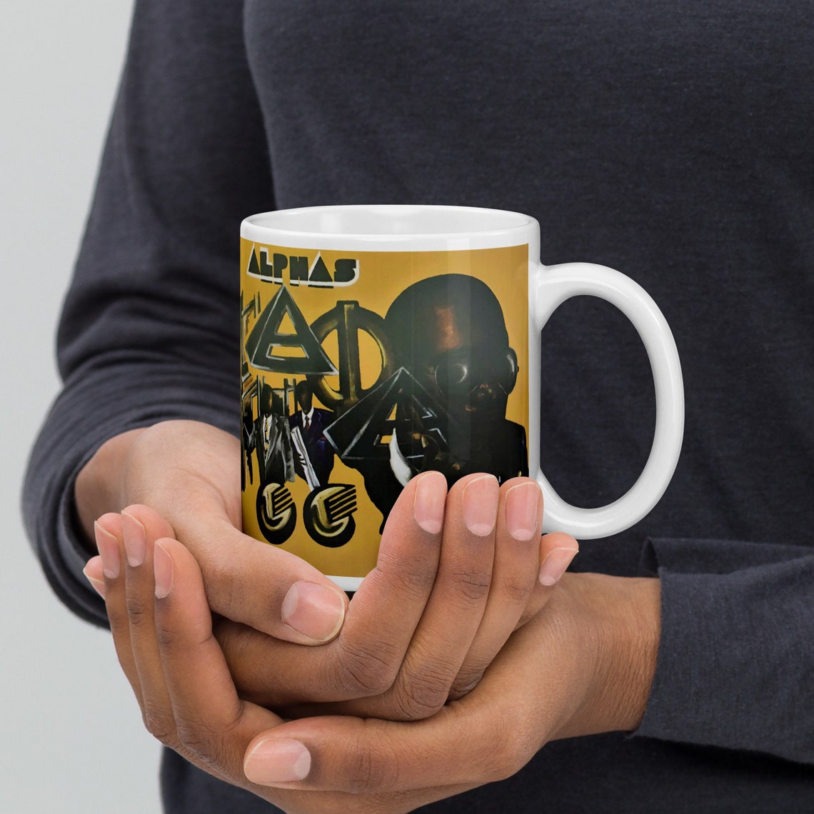 Alpha Phi Alpha Ceramic Mug / Coffee or Tea Cup / Black Fraternity Art ...