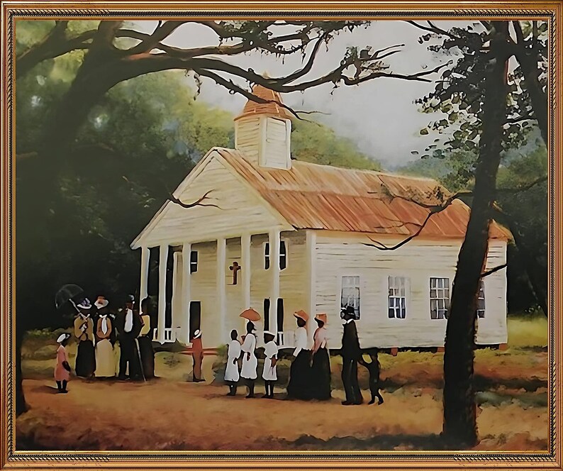 Sunrise Service - Black Wall Art by Arthello Beck Jr, Black Religious ...