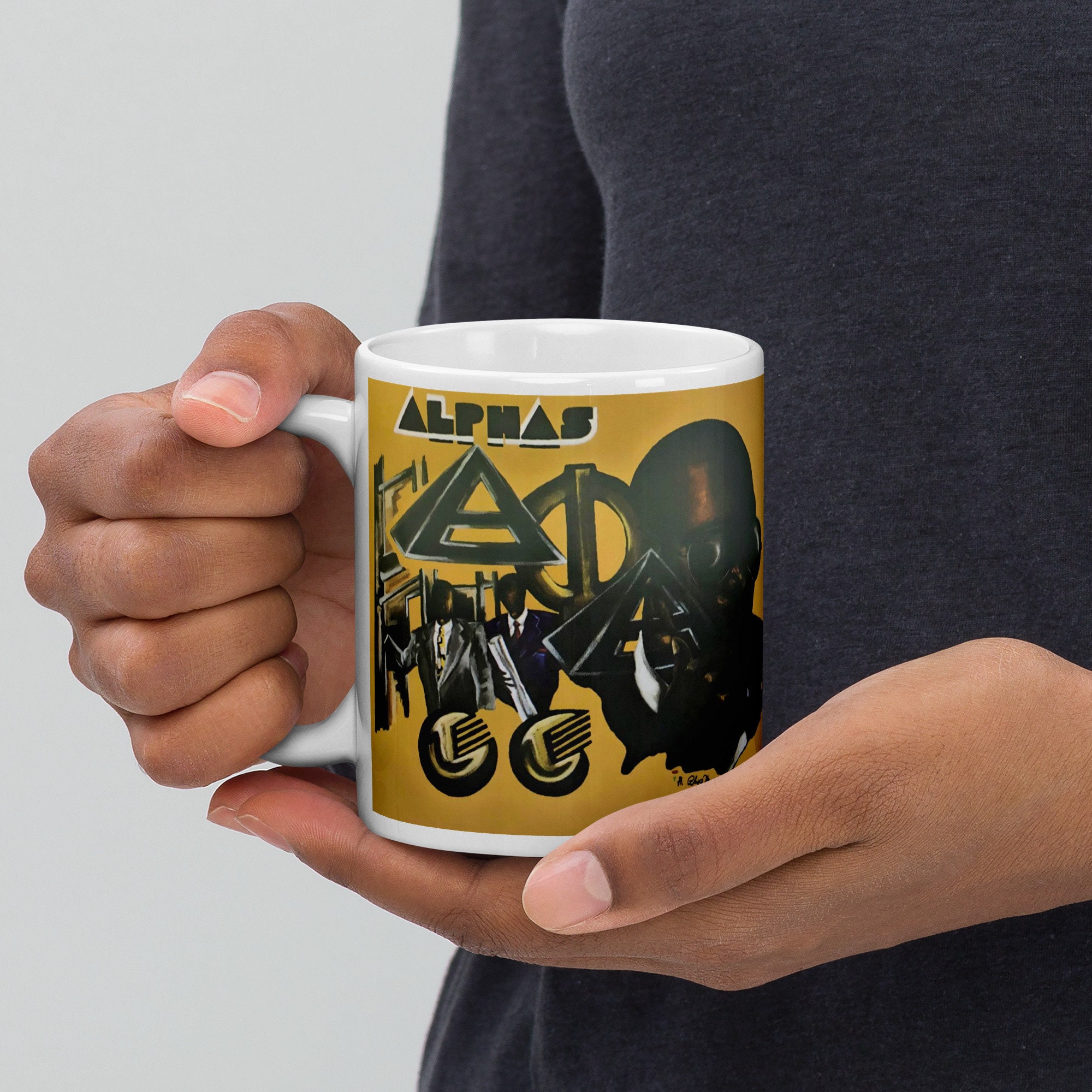 Alpha Phi Alpha Ceramic Mug / Coffee or Tea Cup / Black Fraternity Art ...