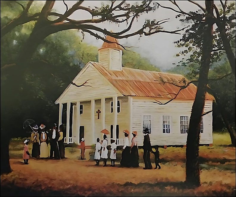 Sunrise Service - Black Wall Art by Arthello Beck Jr, Black Religious ...