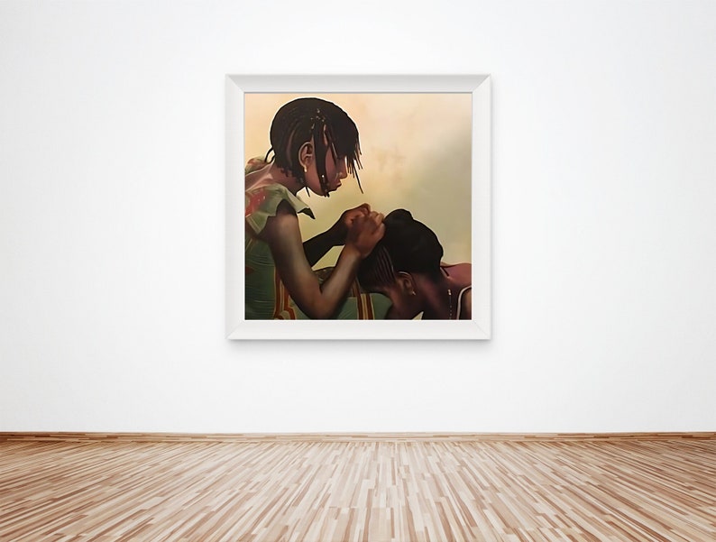 Hair Braiding Black Art Print (personal Touch) – African American ...