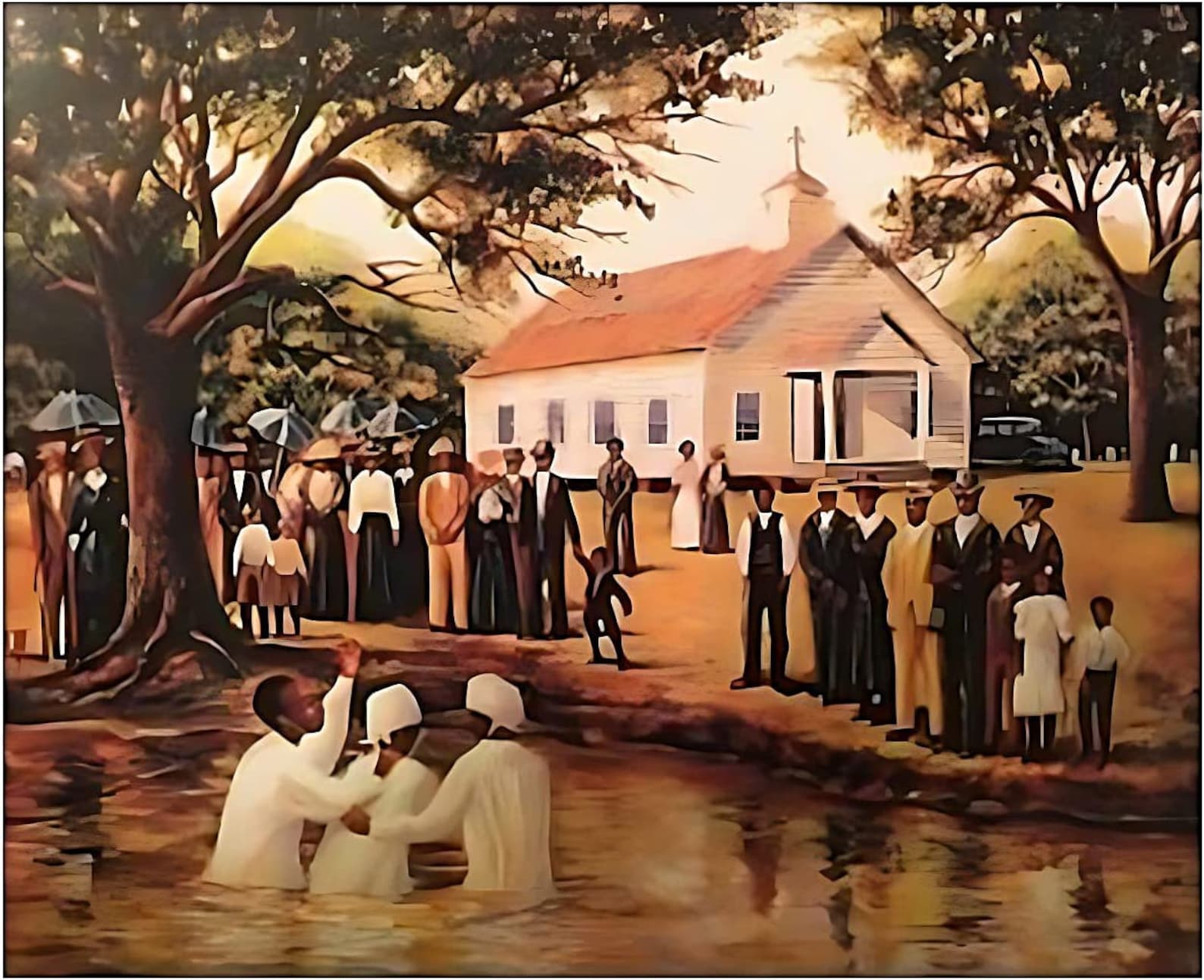 Old Fashioned Baptism Arthello Beck Jr. / Black Religious Art / African ...