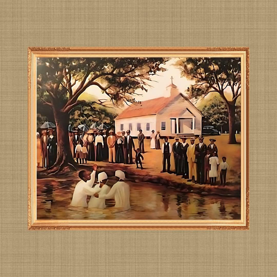 Old Fashioned Baptism Wall Art, Arthello Beck Jr Art, Black Religious ...