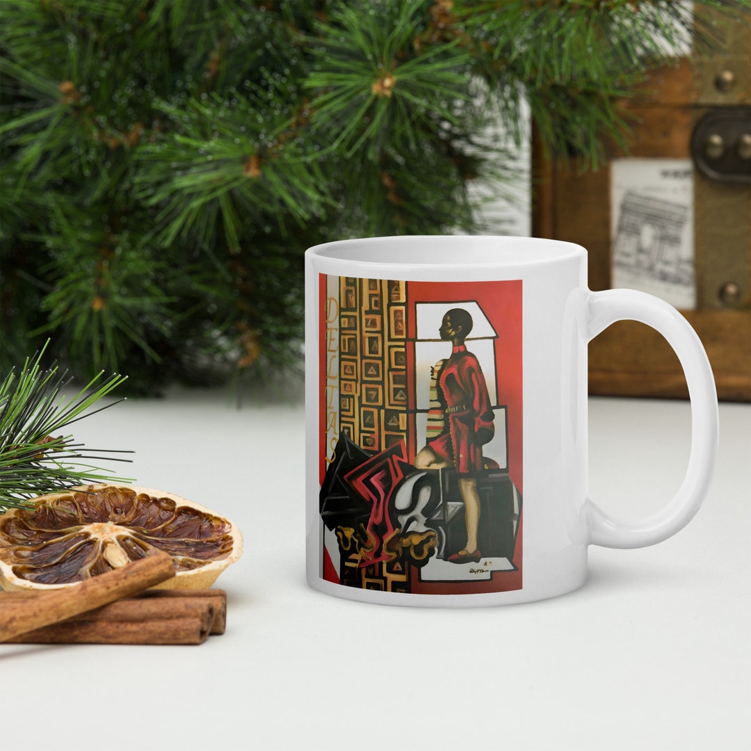 Delta Sigma Theta Ceramic Mug / AKA / Coffee or Tea Cup / Black Art ...
