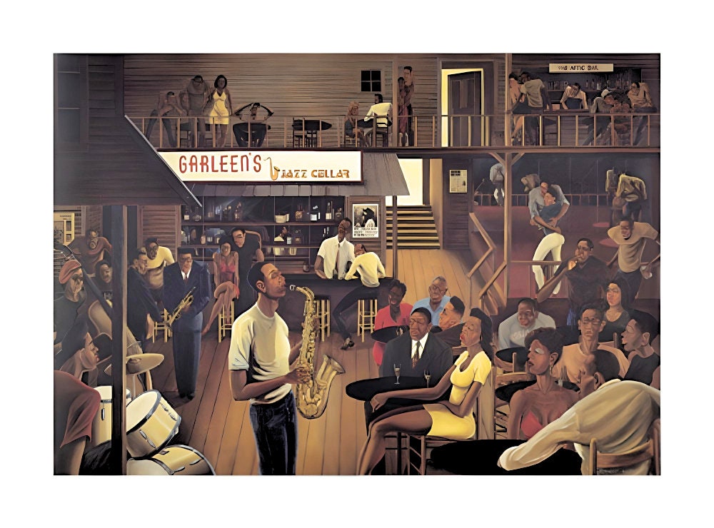 Jazz From the Cellar by Ernest Watson Art, Jazz Wall Art, Dancing Wall ...