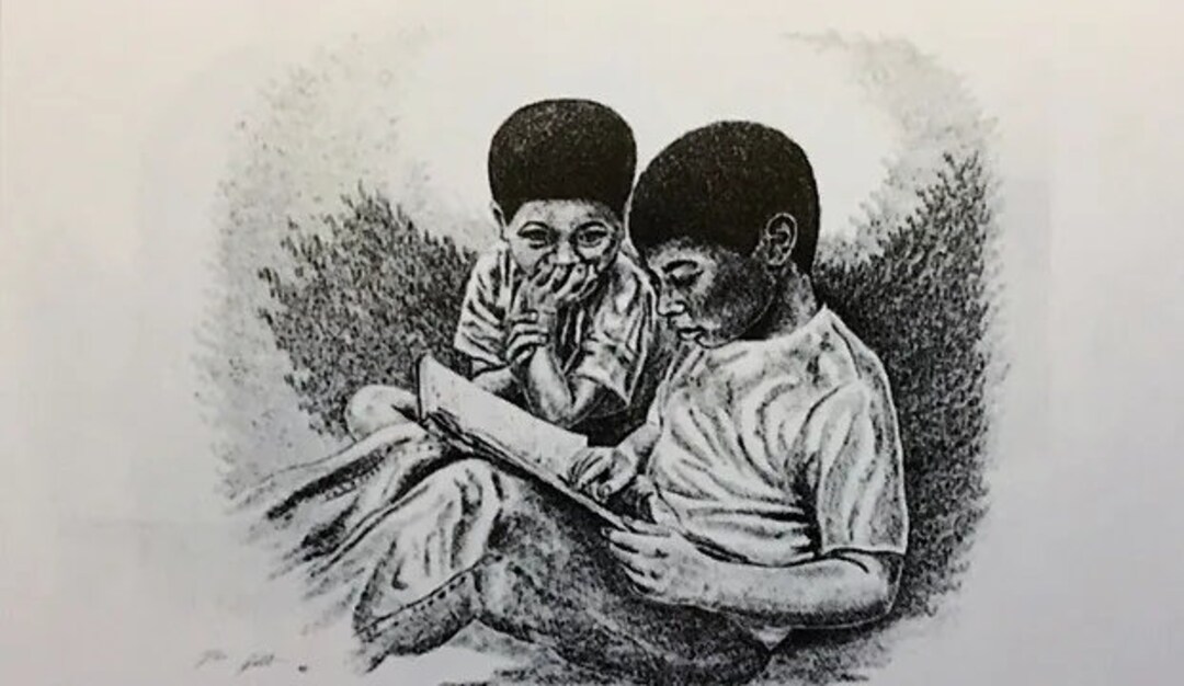 Early Learning - Black Wall Art by Otis Cobb / Black and White Art ...