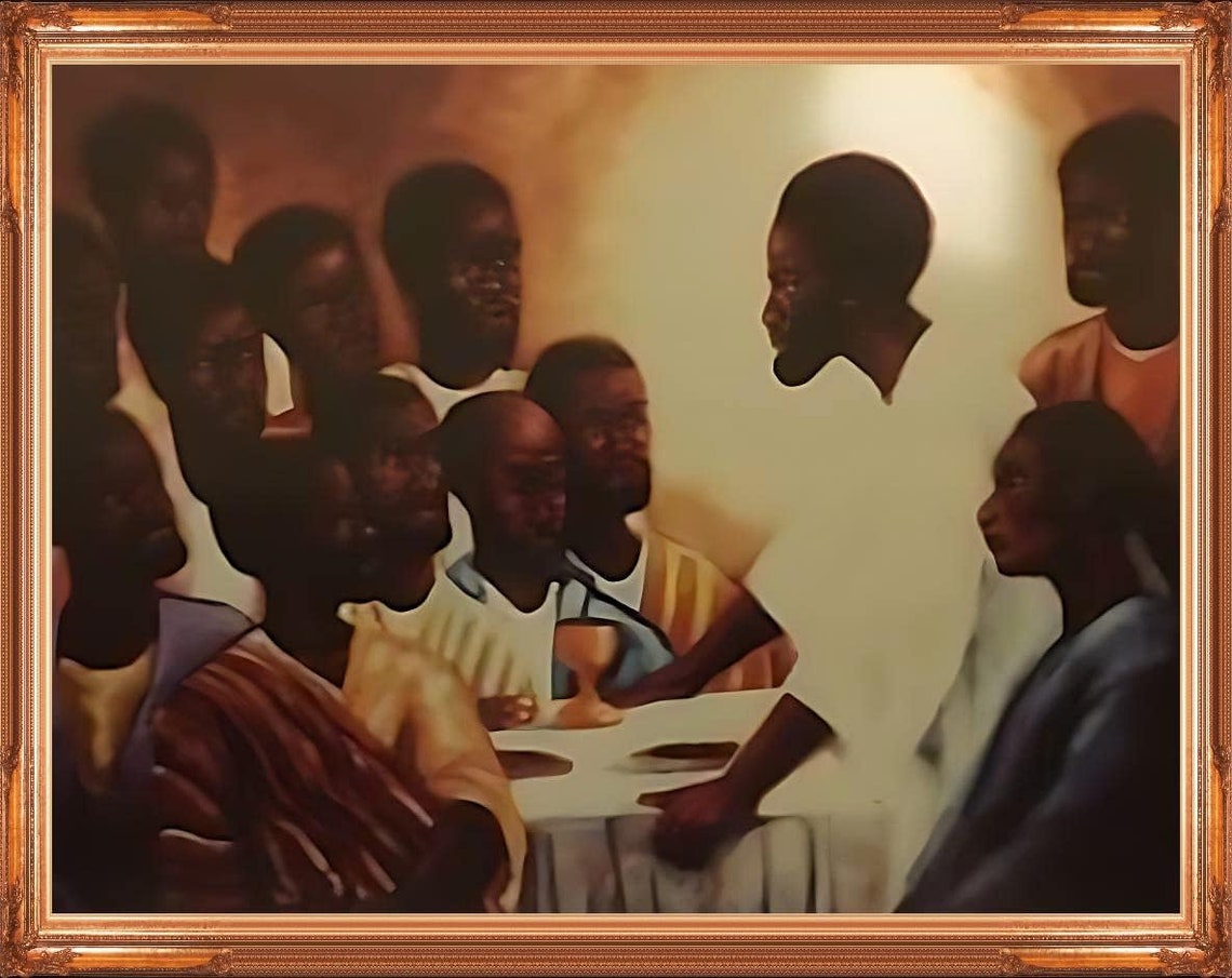 The Lord's Supper Black Wall Art by Arthello Beck Jr, Black Religious ...