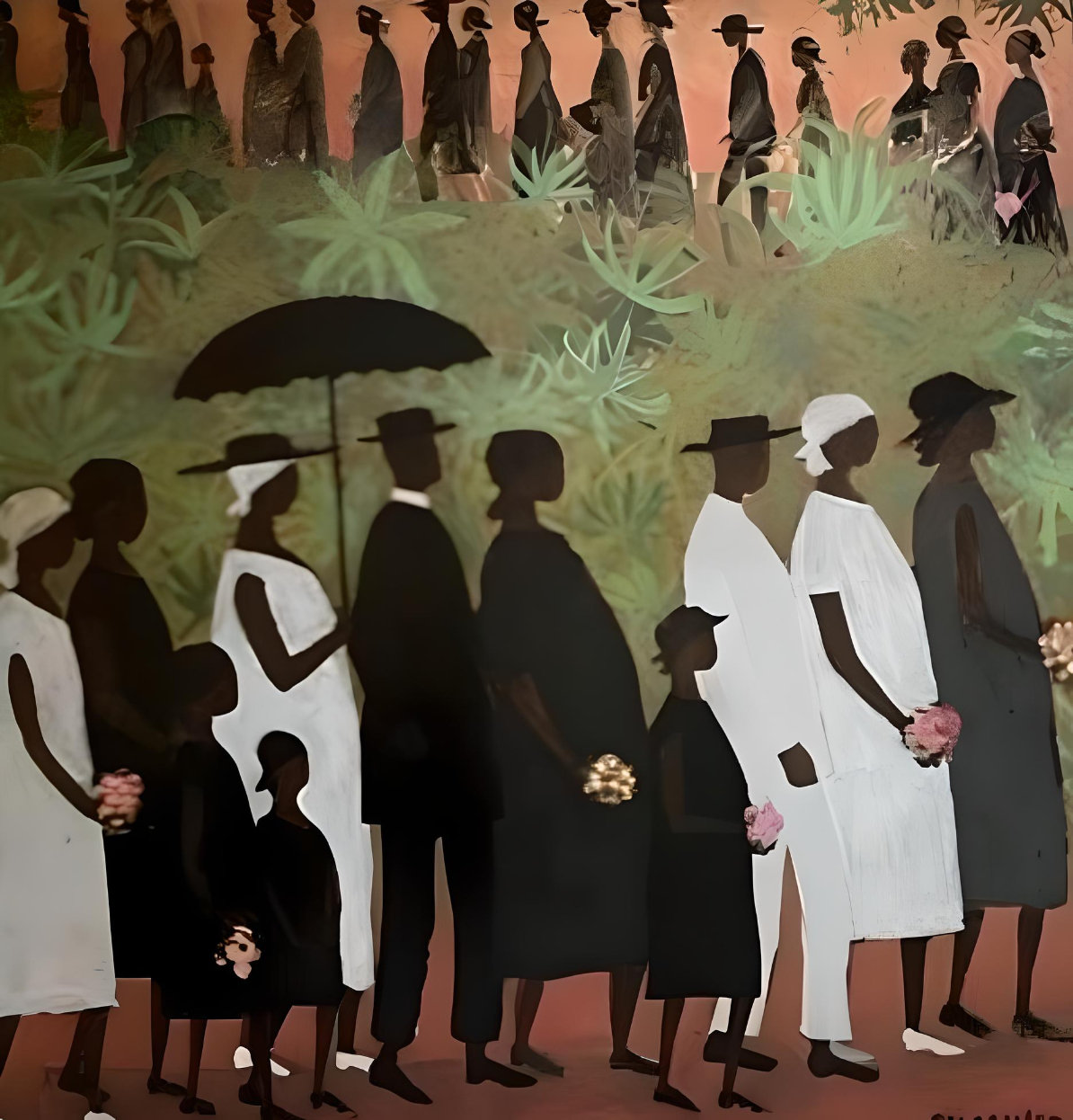 Funeral Procession (w/white Border) by Ellis Wilson Art, African ...