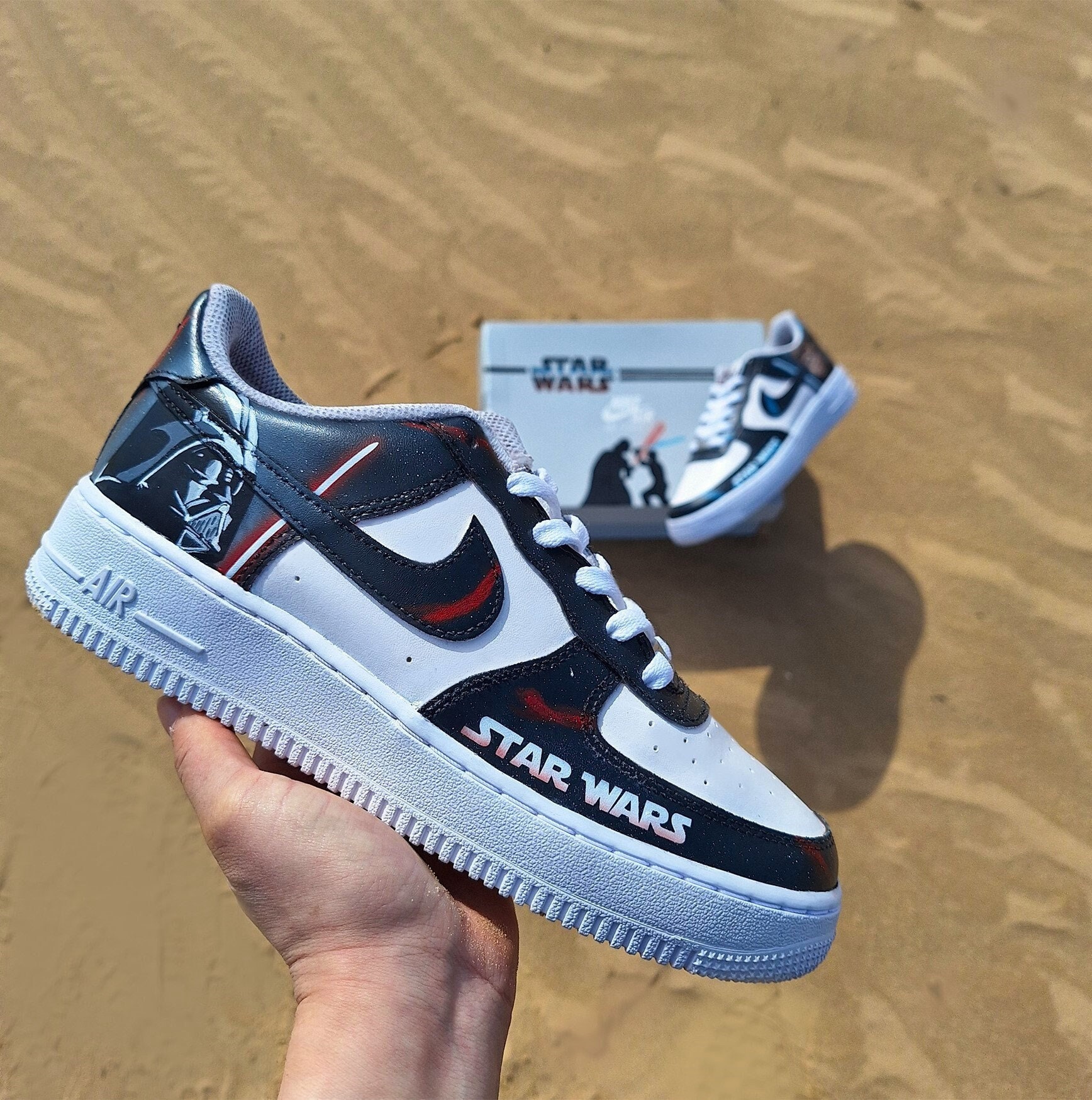 Nike Air Force 1 Star Wars 'darth Vader and Luke Skywalker Lightsaber ...