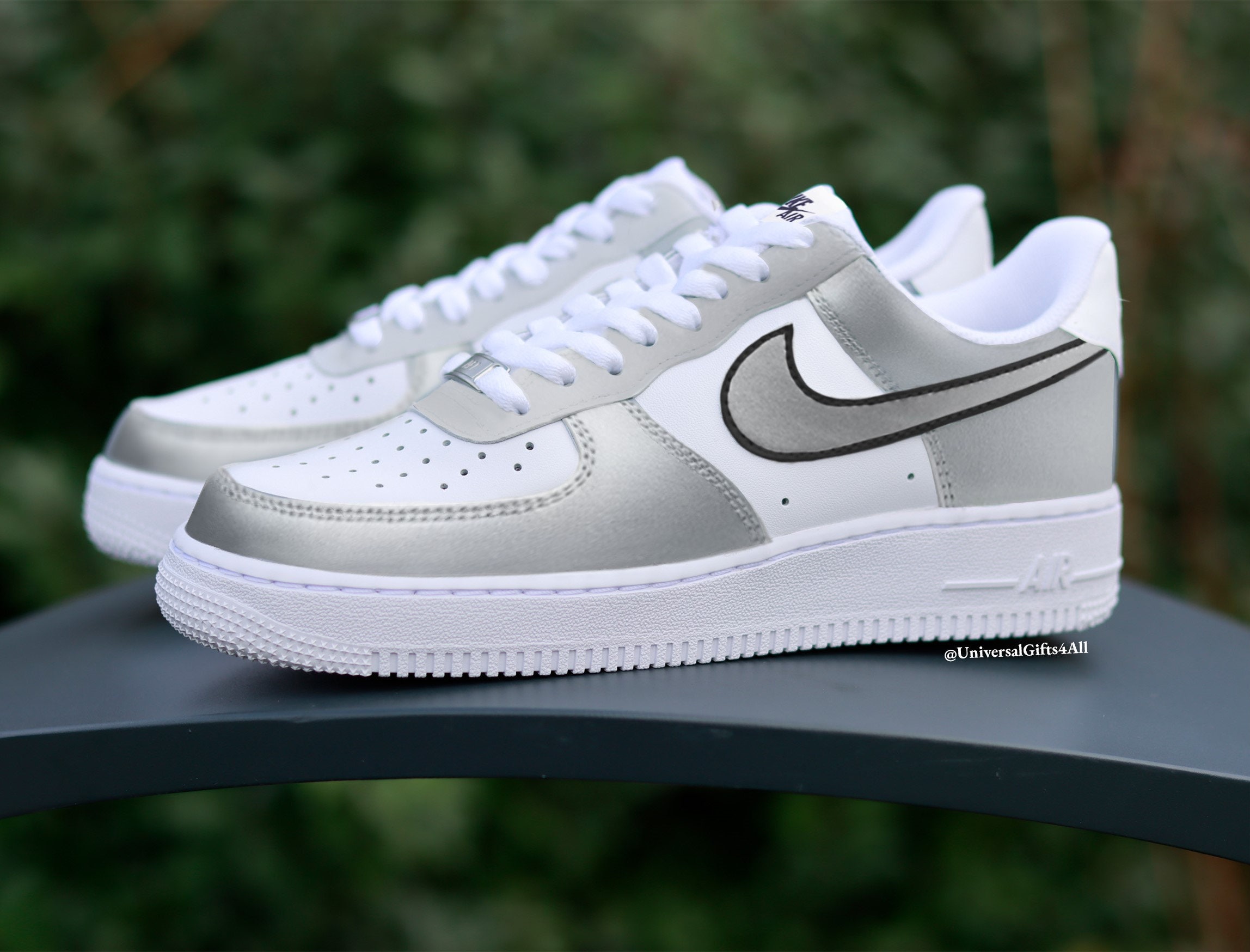 Air Force 1 'metallic Silver' Shiny Custom Sneakers, Fashion Trend 2024 ...