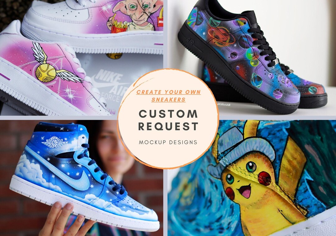 Custom Request Design Mock up for Custom Sneakers, Create Your Own ...