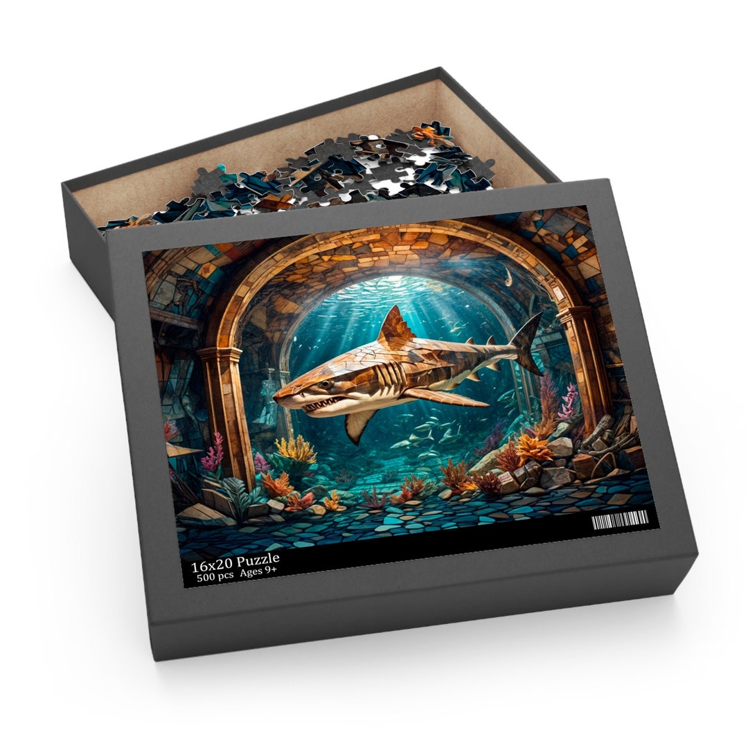 Mystical Shark Puzzle | 500 Piece Jigsaw | Underwater Adventure Puzzle ...