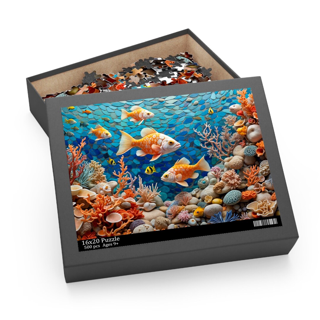 Colorful Coral Reef Jigsaw Puzzle | Birthday Gift | 500 Piece Puzzle ...