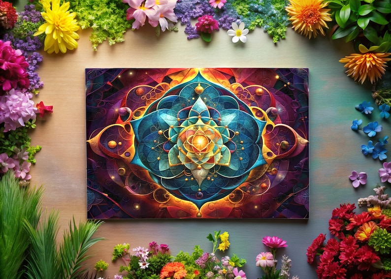 Sacred Geometry Mandala Puzzle | 500 Piece Jigsaw | Spiritual Art ...
