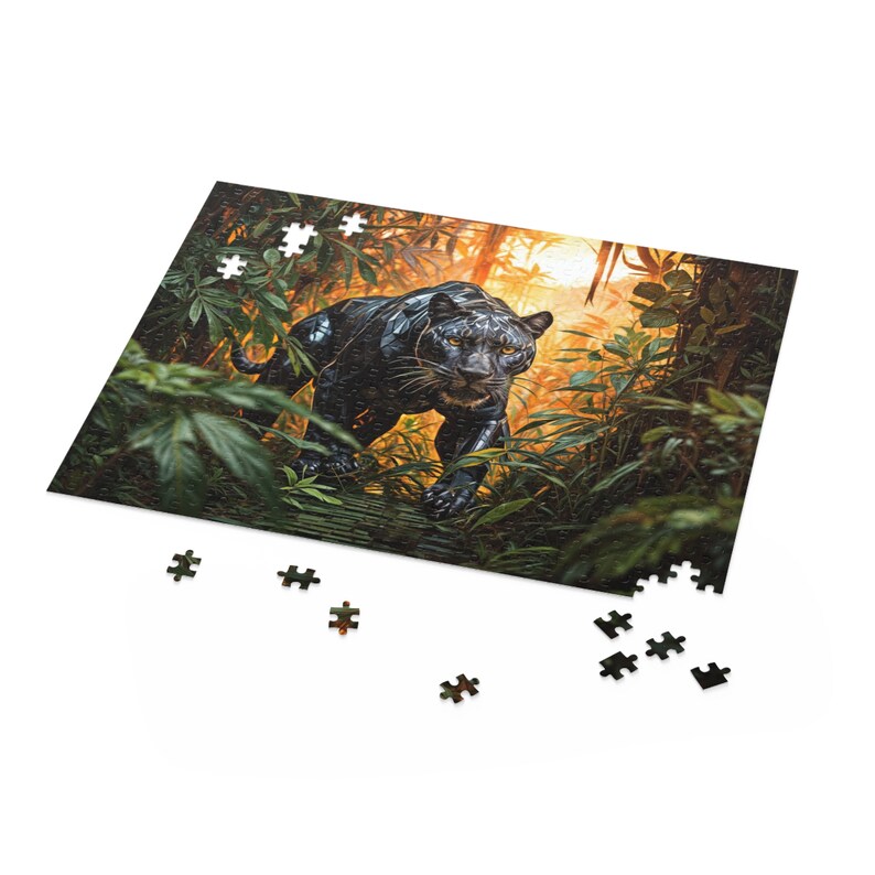 Mosaic Panther Jigsaw Puzzle Birthday Gift 500 Piece Puzzle Animal ...