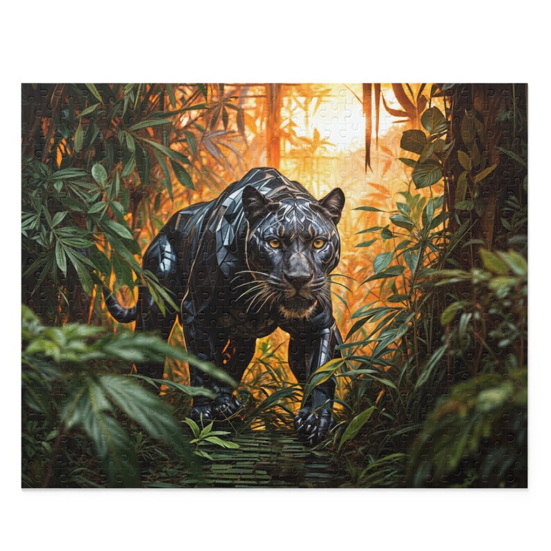 Mosaic Panther Jigsaw Puzzle Birthday Gift 500 Piece Puzzle Animal ...