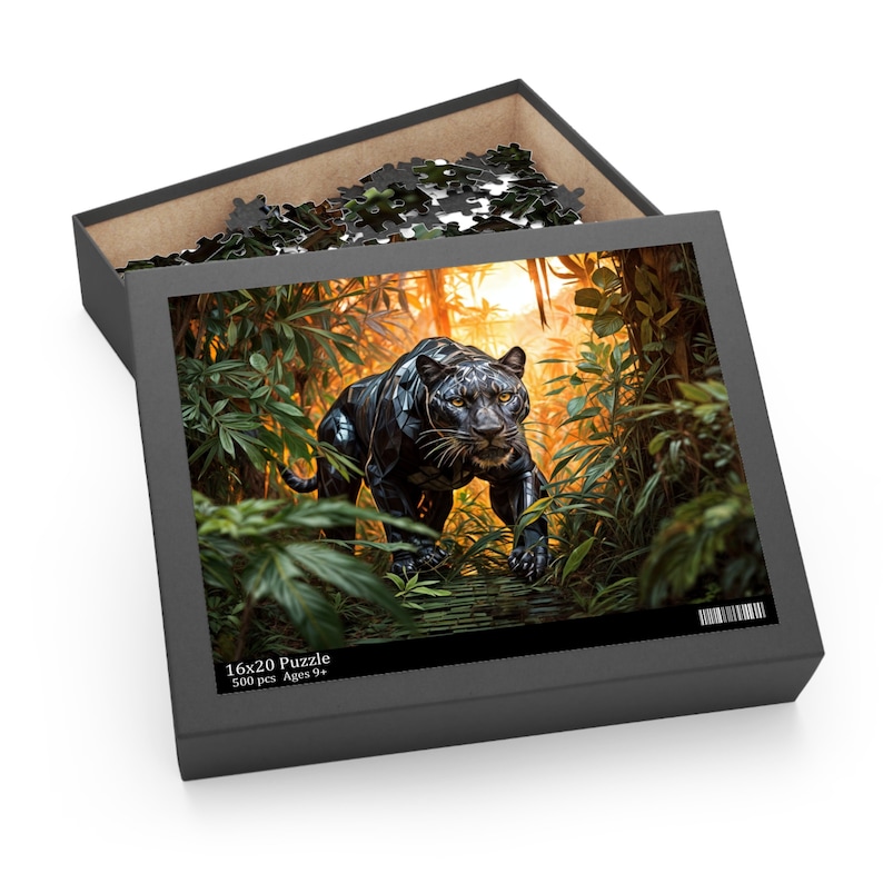 Mosaic Panther Jigsaw Puzzle Birthday Gift 500 Piece Puzzle Animal ...