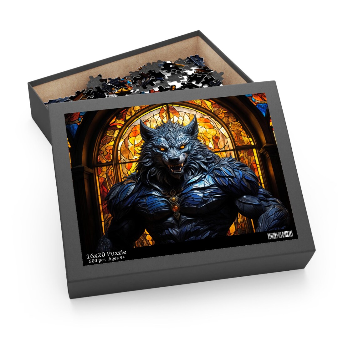 Mosaic Werewolf Puzzle | Birthday Gift | 500 Piece Puzzle | Unique ...