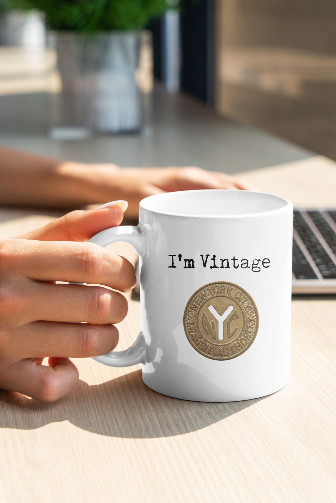 Retro Vintage NYC Subway Token, New York City, Coffee Mug, 11 Oz ...