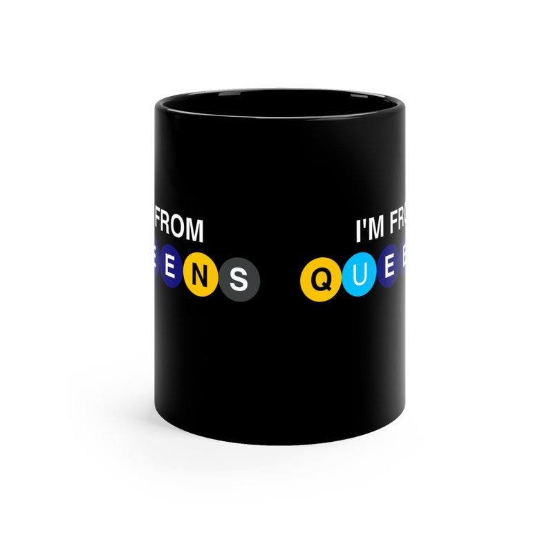 Queens NYC (subway Line Font) Coffee Mug, NYC, the Bronx, New York, 11 ...