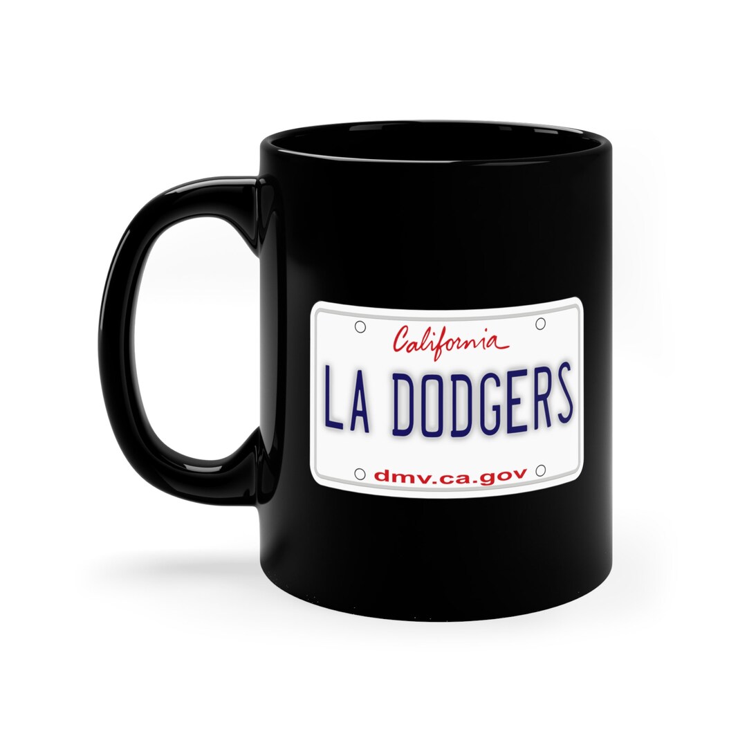 LA Dodgers License Plate Coffee Mug, Baseball Fan Gift - Etsy