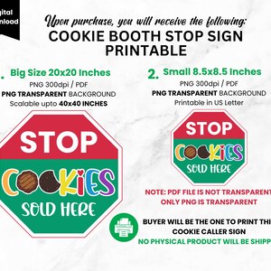 Scout Cookies Sold Here Poster Printable Cookie Booth Sign Stop for ...